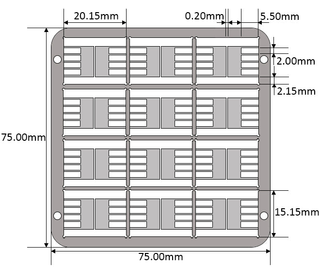 Deposition Masks | For 20 x 15 mm Substrates | Ossila