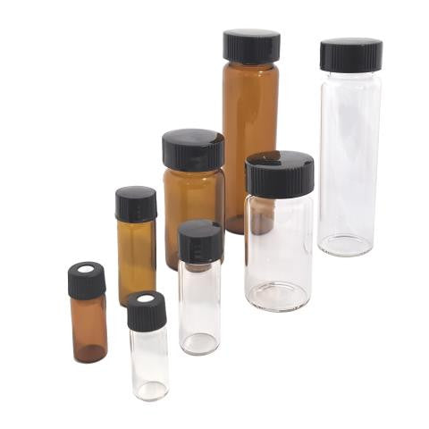 Glass Vials w. Screw Caps, Amber & Clear | 2, 4, 20 & 40 ml | Ossila