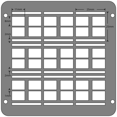 Deposition Masks | 25 mm Square | Ossila