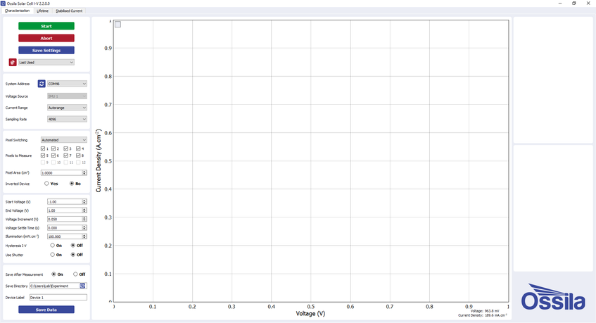Ossila Solar Cell I-V Test System User Manual